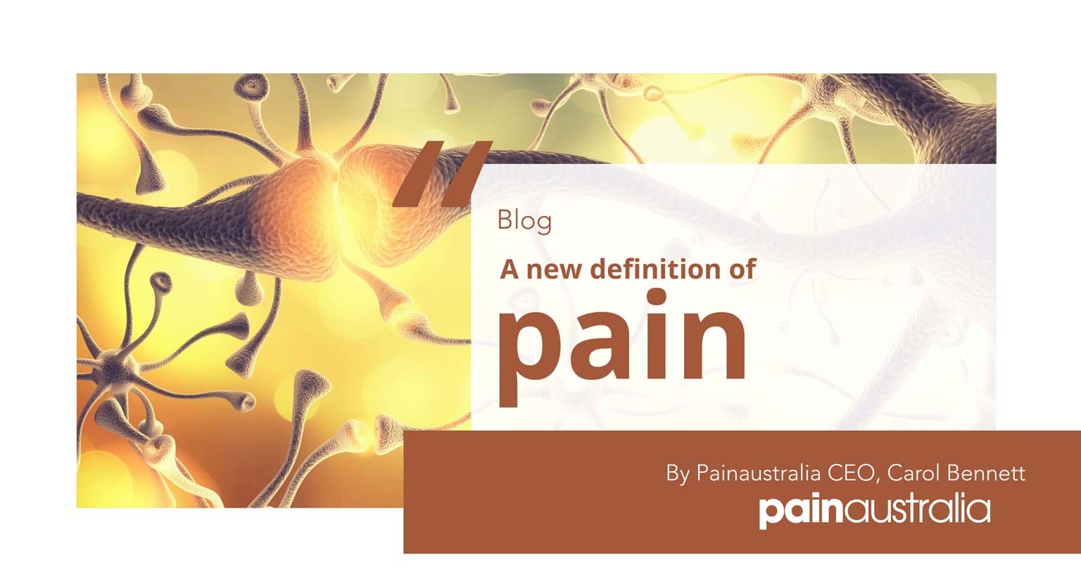 The new Definition of Pain - Painaustralia